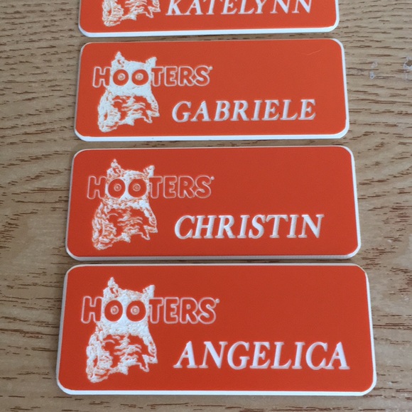 Hooters | Other | Hooters Girl Uniform Name Tags Assorted Names | Poshmark